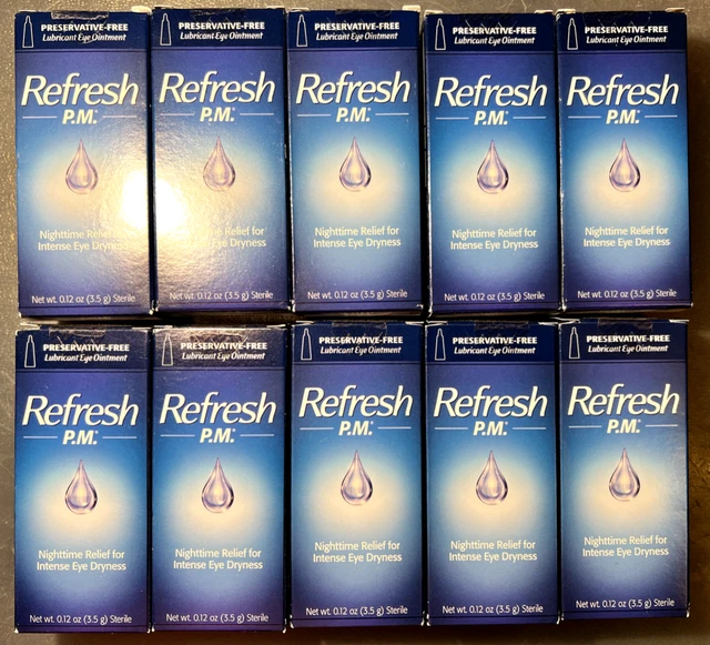 LOT OF 10 Refresh PM Lubricant Nighttime Eye Ointment EXPIRATION 6/2026 ...