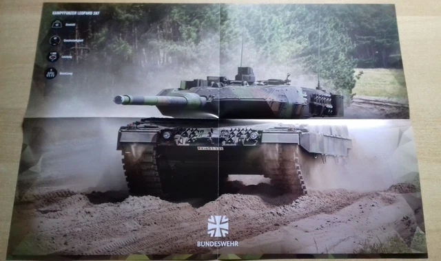 POSTER BUNDESWEHR KAMPFPANZER Leopard 2A7 aus 2023 EUR 9,99 - PicClick DE