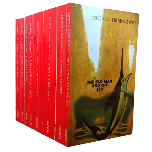 ERNEST HEMINGWAY VINTAGE Classics 8 Books Collection Set (A Farewell to ...