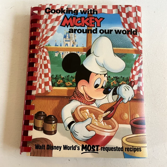 WALT DISNEY CO. Cooking with Mickey Around the World Vintage Cookbook ...