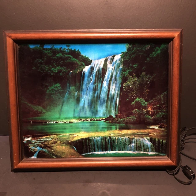 VINTAGE MOTION IMAGE Lamp Moving Waterfall Picture Light Water Flow 14 ...