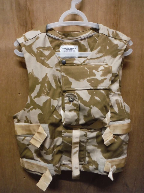 BRITISH MILITARY BODY Armour Vest Cover Desert DPM Army Flak Jacket £12 ...