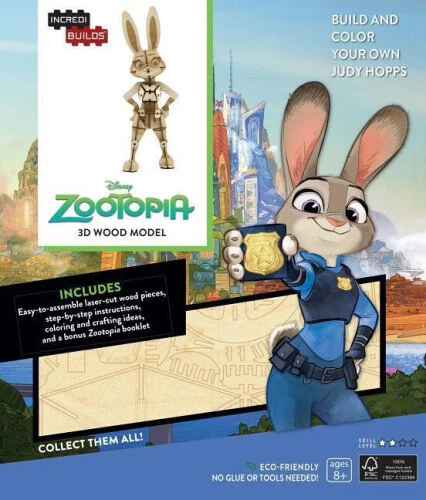 INCREDIBUILDS: DISNEY: ZOOTOPIA 3D Wood Model (IncrediBuilds) NEUF EUR ...