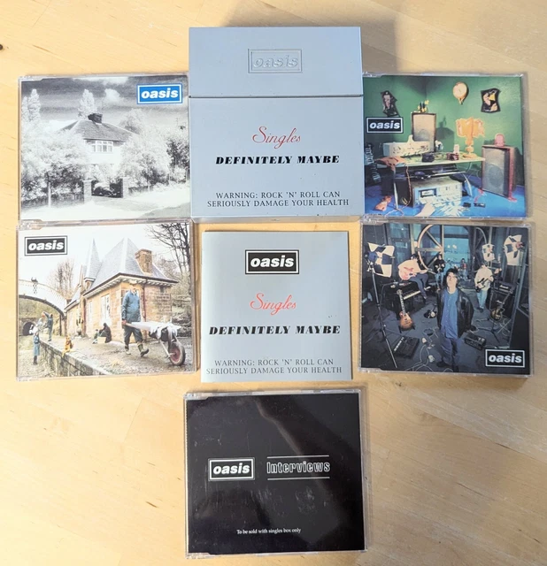 OASIS DEFINITELY MAYBE Singles Box Set Rare Cigarette Case 4 CD £35.00 ...