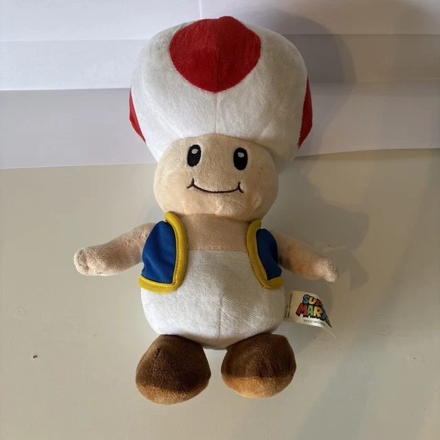 SUPER MARIO BROS. Toad Mushroom 13" Soft Toy Plush BNWT £10.80 ...