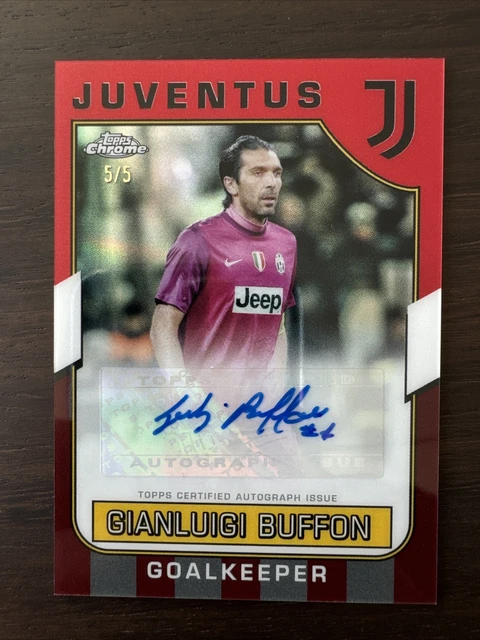 2022-23 TOPPS CHROME Juventus Gianluigi Buffon Red Auto Autograph /5 ...