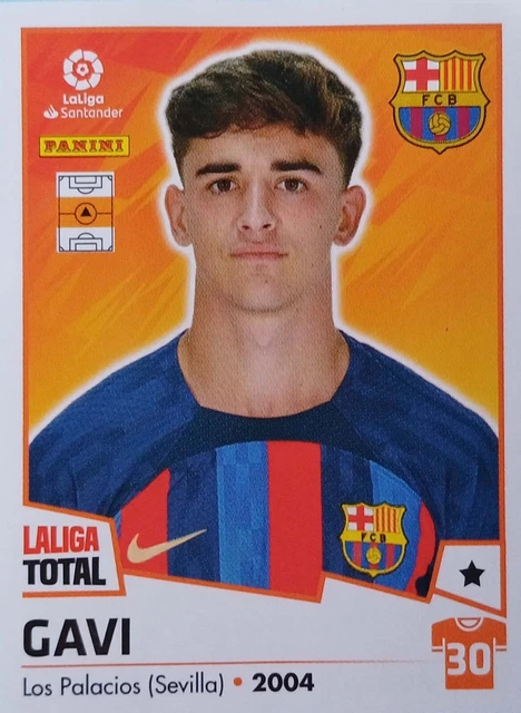 STICKER CARD GAVI #81 Fc Barcelona Panini La Liga Total 2022/23 New Era ...