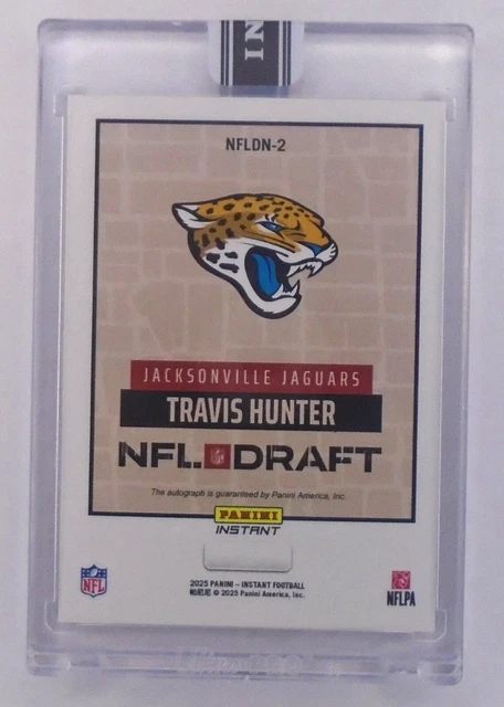 TRAVIS HUNTER 2025 Panini Instant NFL Draft Night RC AUTO Jaguars $315. ...