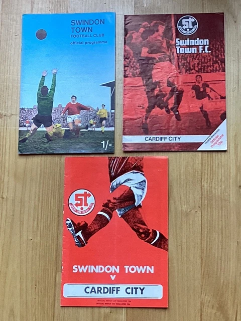 SWINDON TOWN V CARDIFF CITY Football programmes Collection x3 STFC home matches £8.99 - PicClick UK