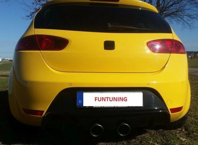 HECKDIFFUSOR R32 LOOK für Seat Leon 2 (Typ 1P) Cupra Heckansatz Maxton ...