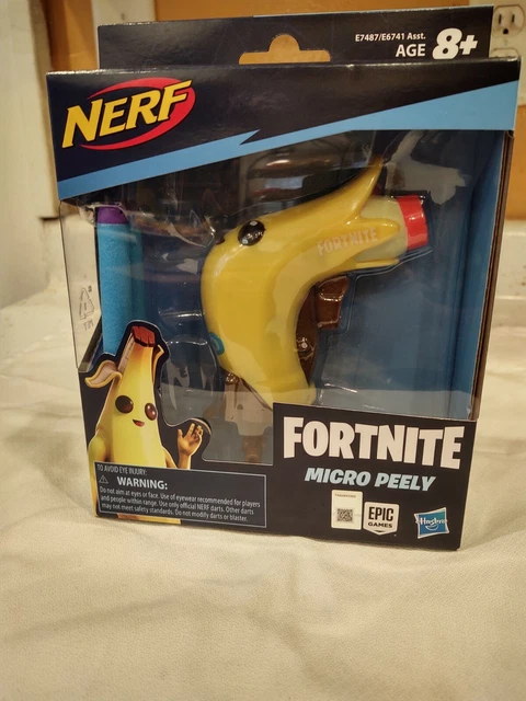 HASBRO NERF X Fortnite Peely Micro Blaster Mini Dart Gun New Free ...