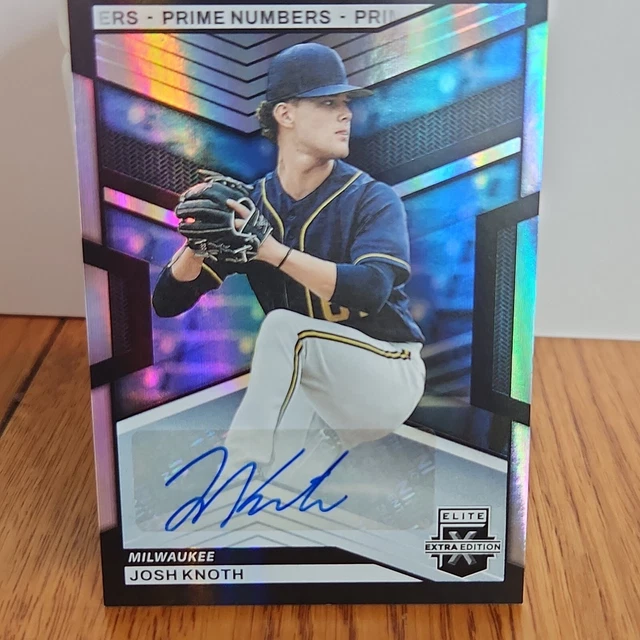 2023 ELITE EXTRA EDITION #65 AUTOGRAPHE JOSH KNOTH série #6/9 BREWERS ...