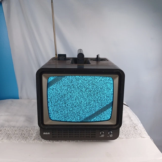 VINTAGE RCA 9& Portable TV Black & White Analog 1980's $102.22 ...