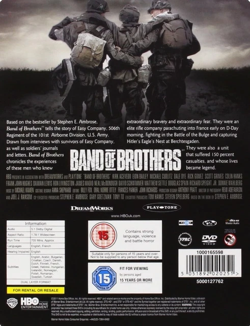 BAND OF BROTHERS Complete HBO TV Mini Series + Bonus Features Steelbook ...
