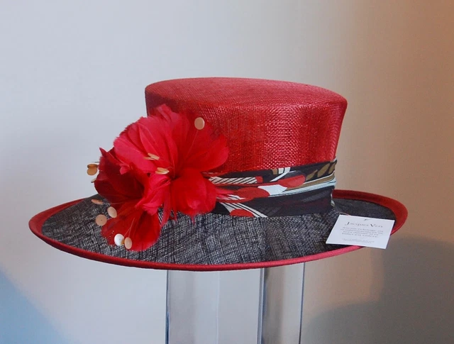 JACQUES VERT HAT - One Size - Red & Black - Rrp: £89.99 - Bnwt ...