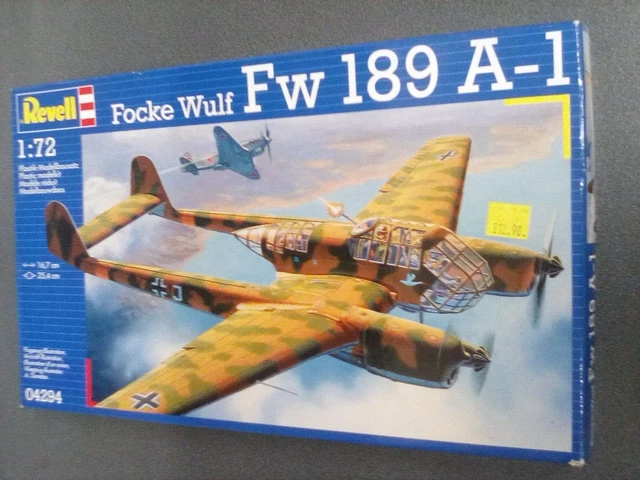 REVELL FOCKE WULF Fw 189 A-1 1/72 SCALE CONTENTS SEALED £10.00 ...