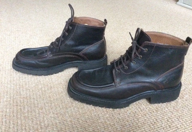 JONES THE BOOTMAKER Pair Men's Leather Boots Size 8 Uk Dark Brown £31. ...