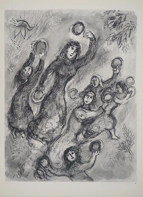 MARC CHAGALL: LA Bible, La Prophétresse, Gravure, 1960 £110.41 ...