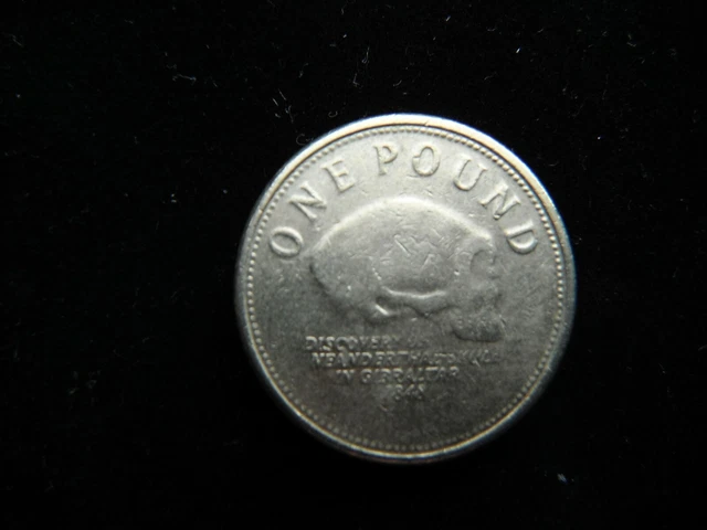 DISCOVERY OF NEANDERTHAL Skull In Gibraltar-One Pound Coin 2010 EUR 40 ...