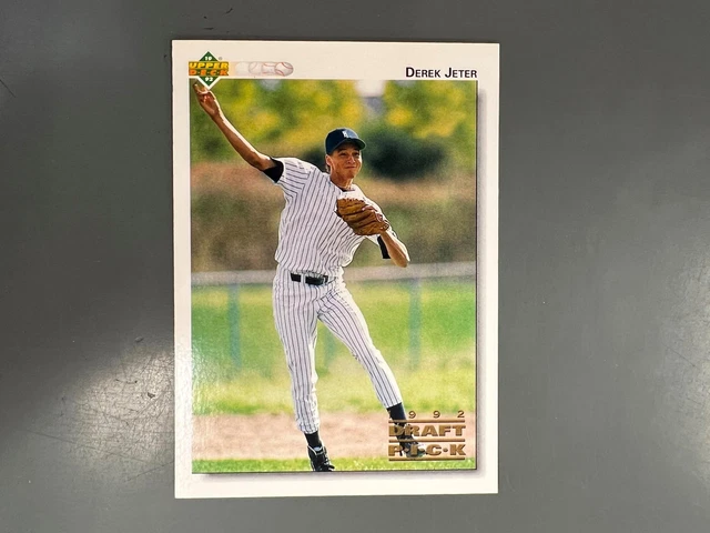 DEREK JETER 1992 choix de draft deck supérieur ligue mineure #5 Yankees ...