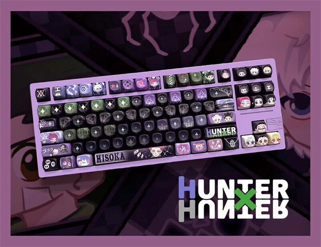 ANIME HUNTER X HUNTER PBT Keycaps Killua Zoldyck FREECSS GON Keycaps ...