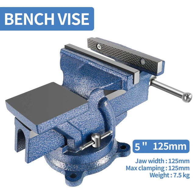 HEAVY DUTY ENGINEER Vice Vise Swivel Base Workshop Clamp Jaw Work Bench ...