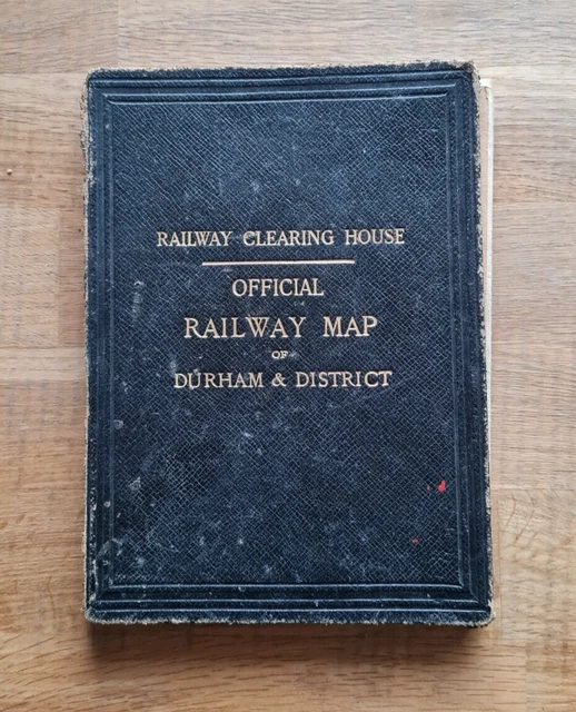 RAILWAY CLEARING HOUSE Official Railway Map of Durham & District 1910 £ ...
