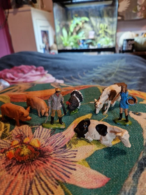 BRITAINS VINTAGE 1960S 1970s Farm Animals And Farmer Toy Figures Bundle ...