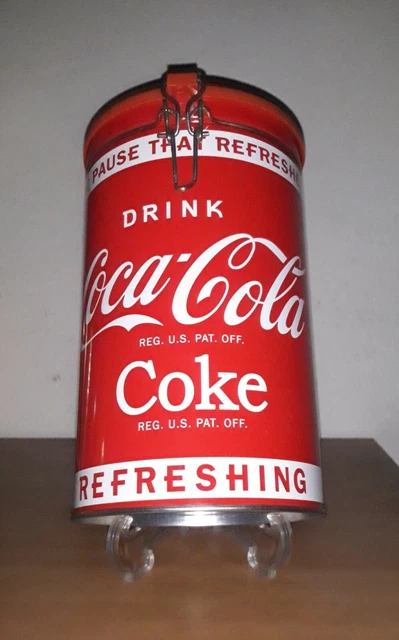 VERY NICE/RARE COCA-COLA Collectible Tin Can Container Decor £47.35 ...