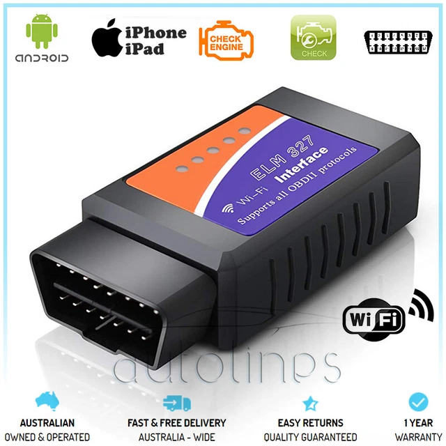 ELM327 OBDII OBD2 WiFi Car Diagnostic Scanner Scan Tool iPhone Android ...