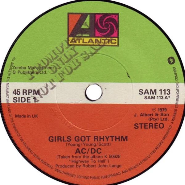 AC/DC - GIRLS Got Rhythm (7", Promo) EUR 54,55 - PicClick FR