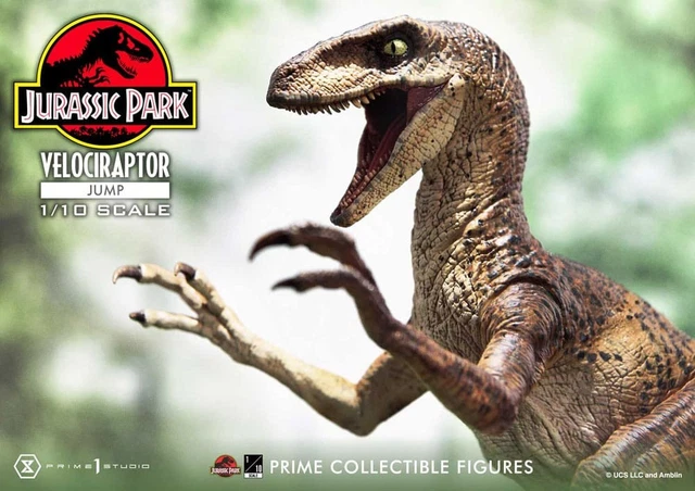 JURASSIC PARK PRIME Collectibles Statua 1/10 Velociraptor Jump 21 Cm ...