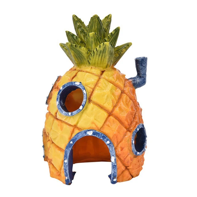 PINEAPPLE HOUSE AQUARIUM Spongebob Squarepants Hide Cave Home $16.99 ...