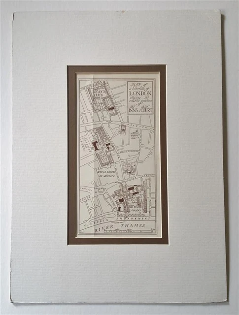 HEADLAM MAP OF London Showing Relative Position of Inns of Court EUR 23 ...