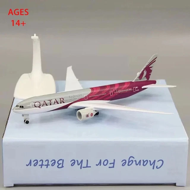 1:250 B777 BOEING Qatar Airways With Wheels Metal Aircraft Plane Model ...