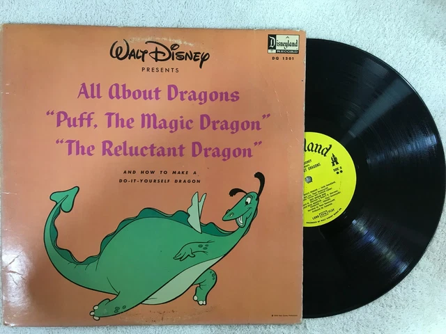 WALT DISNEY LP VINYLE Tout Sur Les Dragons Puff Le Magique & Le Dragon ...
