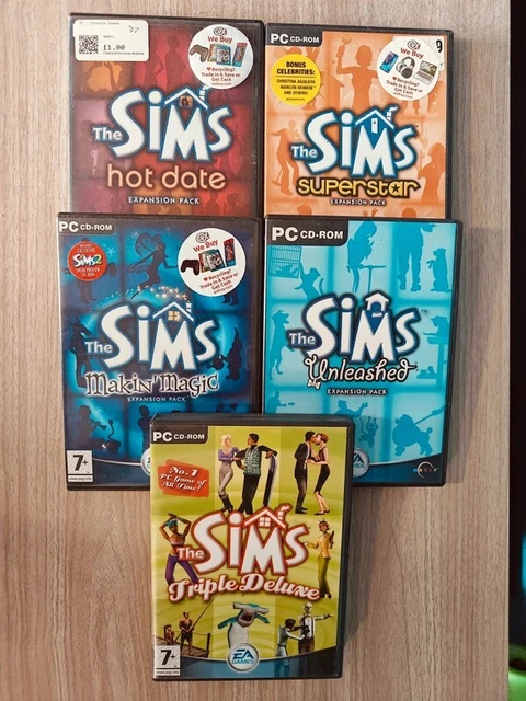 THE SIMS 1 Base Plus All 7 Expansion Packs Complete Collection Pc ...