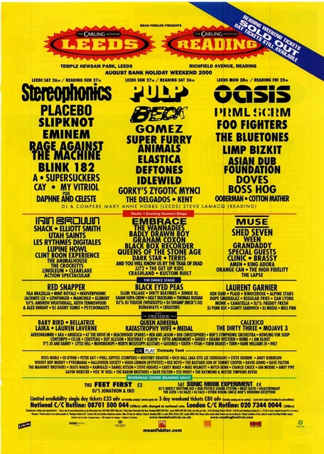 (TPOT114) PICTURE/ADVERT 11X8& Leeds/Reading 2000 : Stereophonics, Idlewild £8.99 - PicClick UK