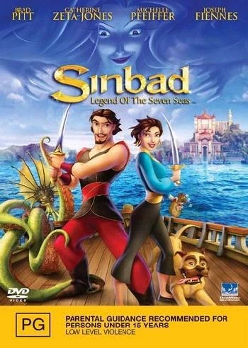 SINBAD LEGEND OF the Seven Seas (DVD 2003)Region4 Brad Pitt Catherine ...