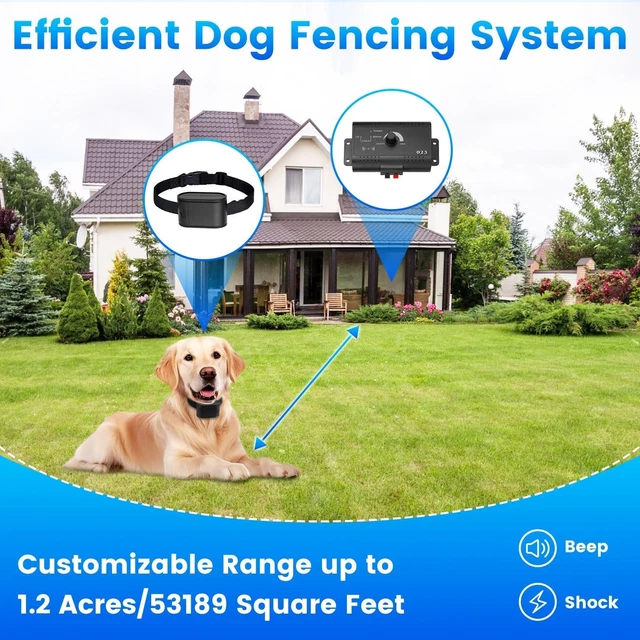 ELECTRIC DOG FENCE System Pet Containment System Underground Dog Tone ...