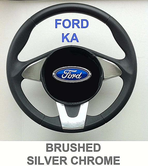 FORD KA MK2 (2009-2016) Steering Wheel Spoke Trims - Brushed Chrome ...