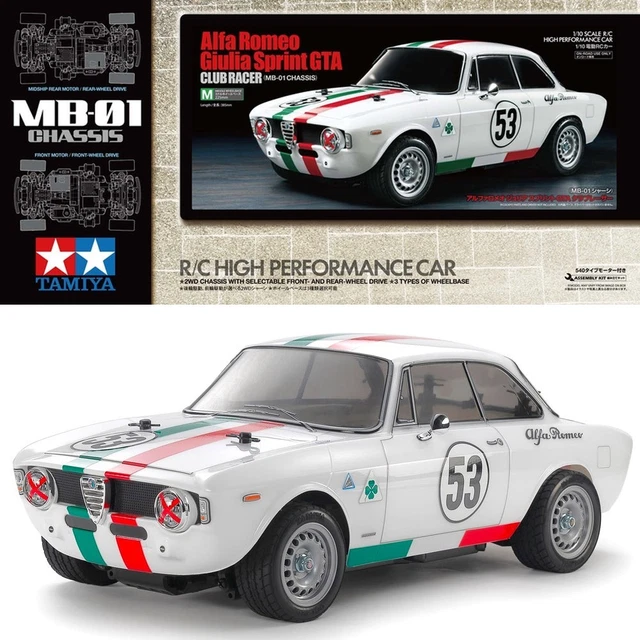 TAMIYA 58732 GIULIA Sprint GTA Clib (MB-01) 1:10 RC Car Assembly Kit ...