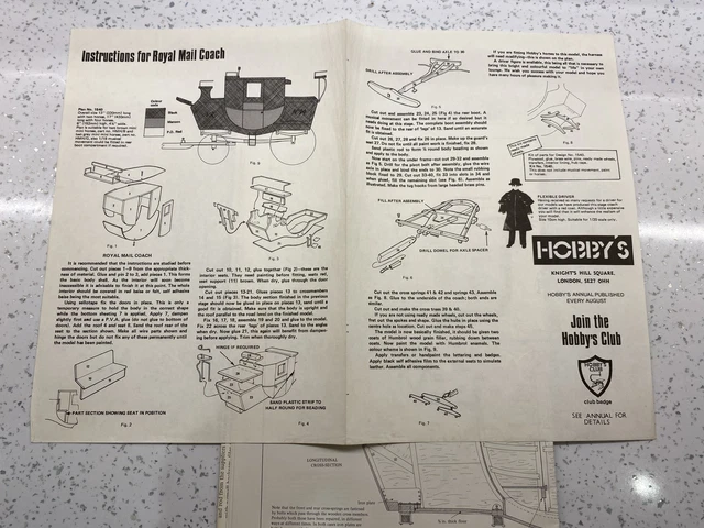 ROYAL MAIL COACH HOBBY’S By John Thompson with plans & diagrams £10.77 ...