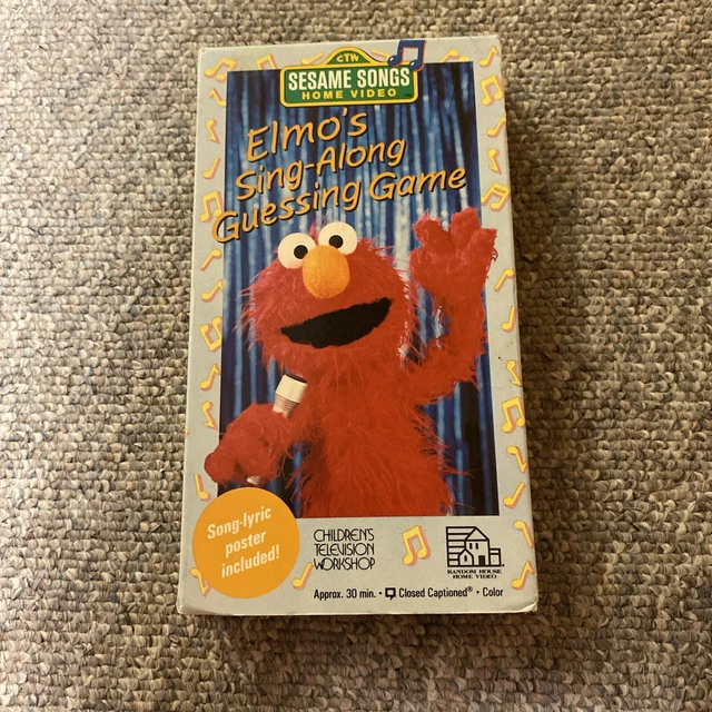 ELMOS SING-ALONG GUESSING Game VHS 1991 Sesame Street Songs Jim Henson ...