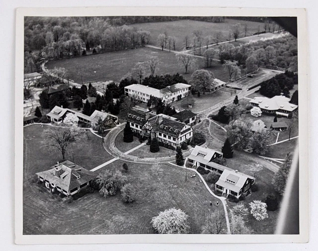 1950S GAYLORD SANATORIUM Hospital Aerial View Grounds Wallingford CT ...