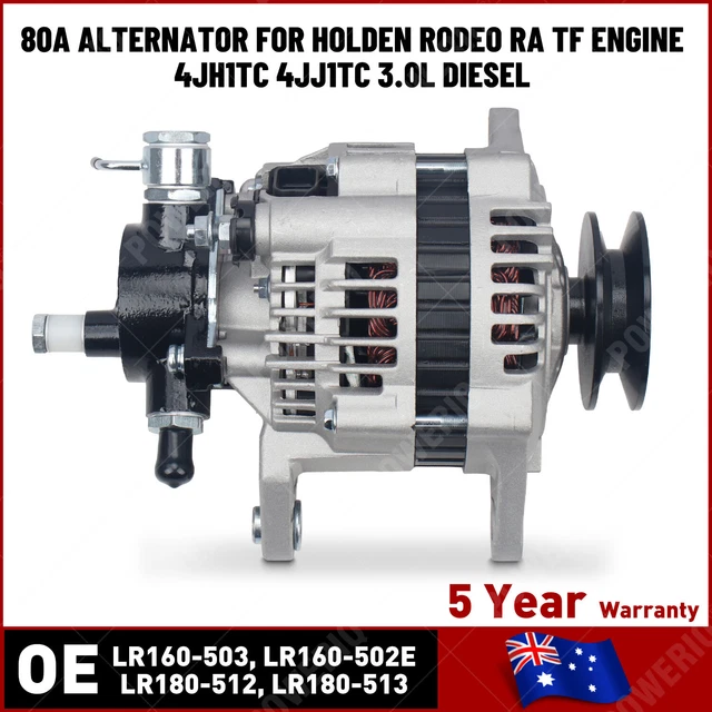 80A ALTERNATOR FOR Holden Rodeo RA TF Engine 4JH1TC 4JJ1TC 3.0L Diesel ...