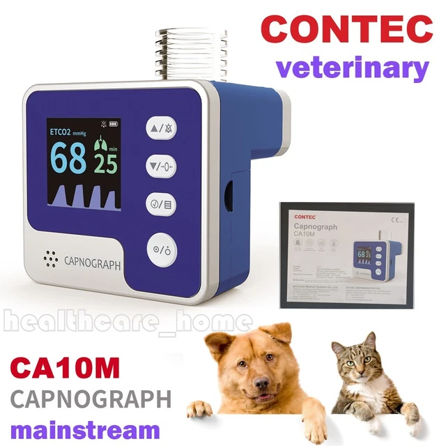CA10M VETERINARY CAPNOGRAPH, CO2 ETCO2(Mainstream) Respiration Rate ...