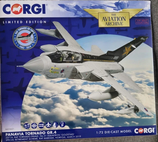 CORGI PANAVIA TORNADO GR.4 Retirement Collectors Display 1:72 RAF ...