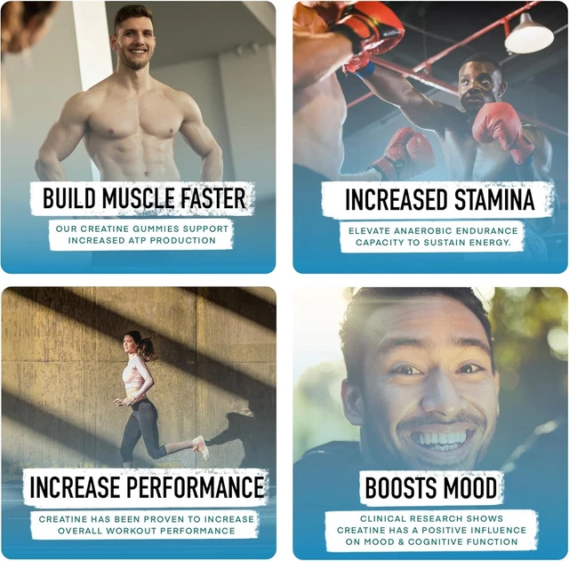 CREATINE GUMMIES 4500MG | 90 Chewable Creatine Monohydrate Vegan ...