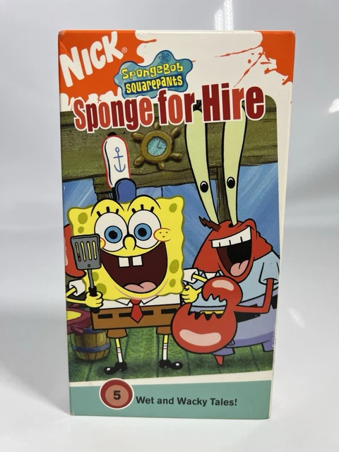 SPONGEBOB SQUAREPANTS : Sponge For Hire Vhs - Tested & Works - 2004 £16 ...